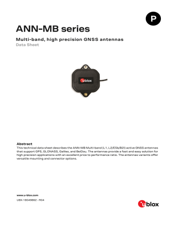 u-blox ANN-MB Data Sheet | Manualzz