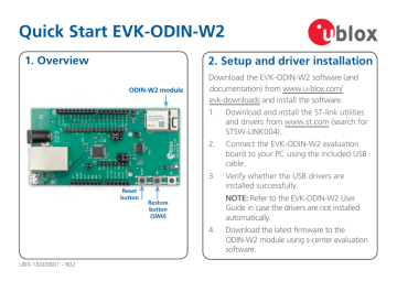 u-blox EVK-ODIN-W2 Quick Start | Manualzz