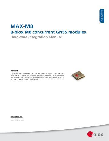 u-blox MAX-M8 Hardware Integration Manual | Manualzz