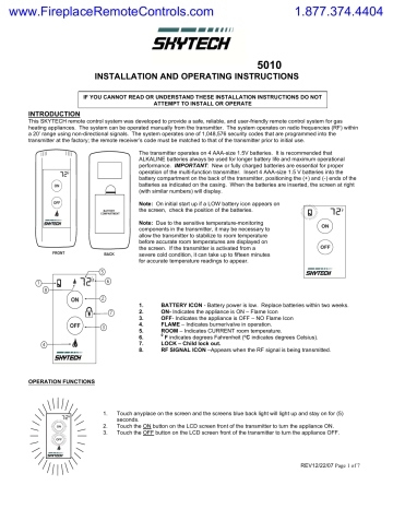 Skytech 5010 Owner's Manual | Manualzz