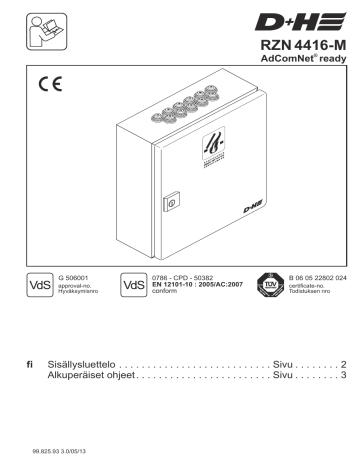 D+H RZN 4416-M Smoke vent control panel Kasutusjuhend | Manualzz