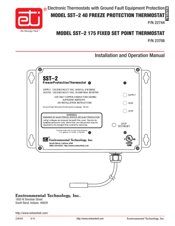 ETI SST-2 Manual | Manualzz