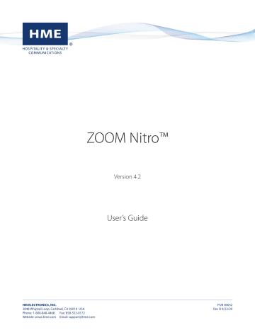 HME ZOOM Nitro User's guide | Manualzz