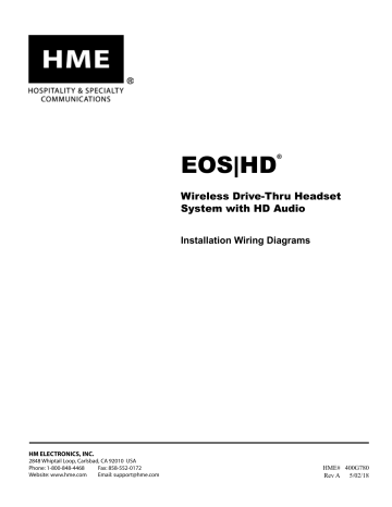 HME EOS|HD Wireless Drive-Thru Headset System Wiring Diagram | Manualzz