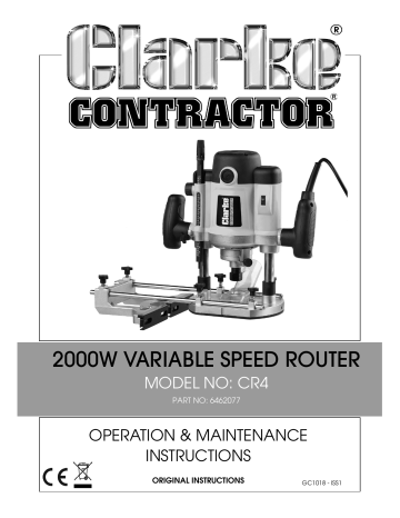 Clarke CR4 Operation & Maintenance Instructions Manual | Manualzz