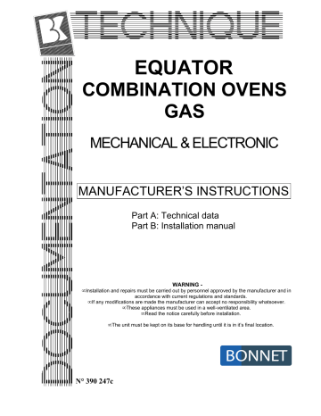 Bonnet EQUATOR Instructions For Use Manual | Manualzz