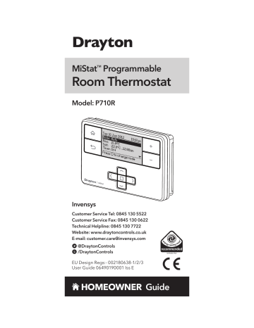 Drayton MiStat P710R User Manual | Manualzz