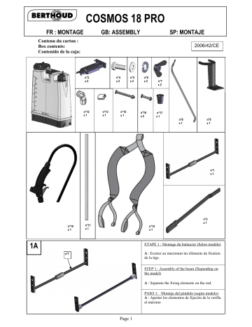 Berthoud COSMOS 18 PRO Assembly Manual | Manualzz