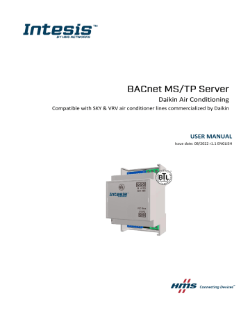 Intesis INBACDAI001R100 Daikin VRV and Sky systems to BACnet MSTP ...