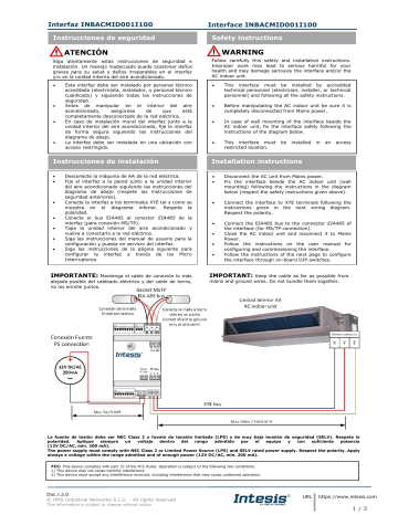 Intesis INBACMID001I100 Midea Commercial & VRF systems to BACnet MSTP ...