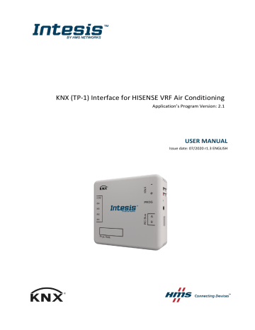 Intesis INKNXHIS001R000 Hisense VRF systems to KNX Interface User ...