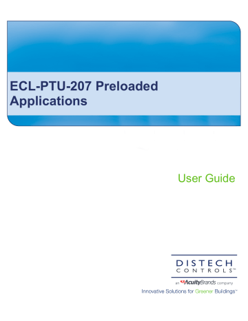 Distech Controls ECL-PTU-207 User Manual | Manualzz