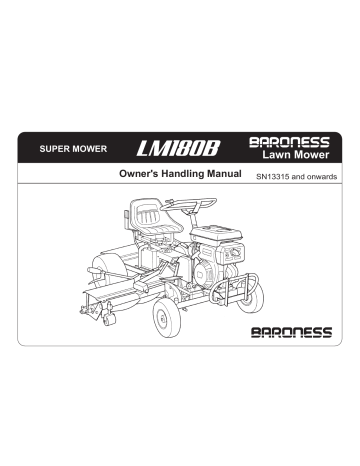 Baroness SUPER MOWER LM180B Owner's Handling Manual | Manualzz