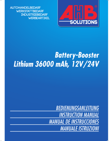 AHB Battery-Booster Lithium 36000 mAh Instruction Manual | Manualzz