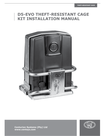CENTURION SYSTEMS D5-EVO Installation Manual | Manualzz