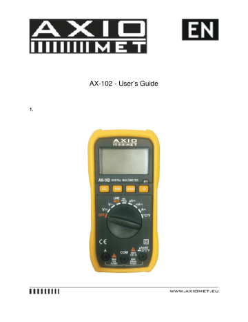 Axio MET AX-102 User Manual | Manualzz