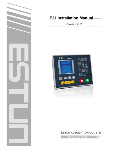 Estun E21 Installation Manual | Manualzz