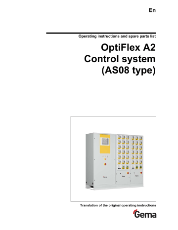 Gema OptiFlex A2 Operating Instructions And Spare Parts List | Manualzz