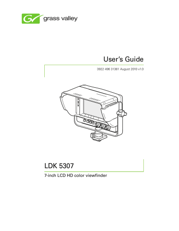 Overview. GRASS VALLEY LDK 5307 | Manualzz