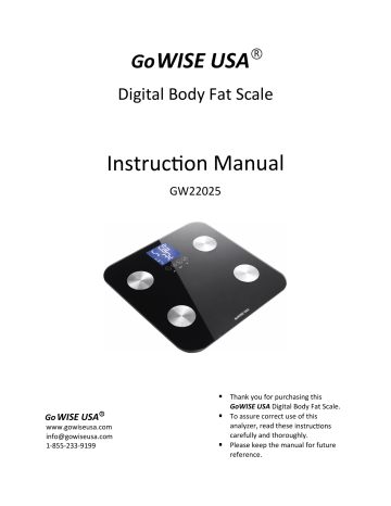 GoWISE USA GW22025 Instruction Manual | Manualzz