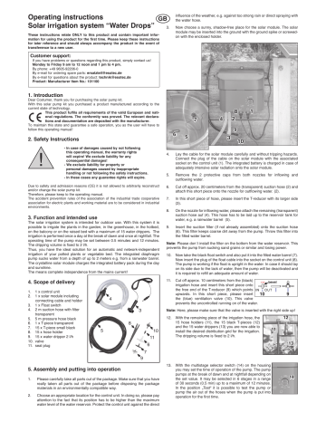Ecotec Water Drops Operating Instructions | Manualzz