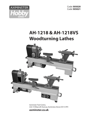 Axminster AH-1218, AH-1218VS User Manual | Manualzz