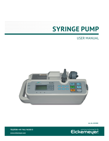 Eickemeyer SYRINGE PUMP User Manual | Manualzz