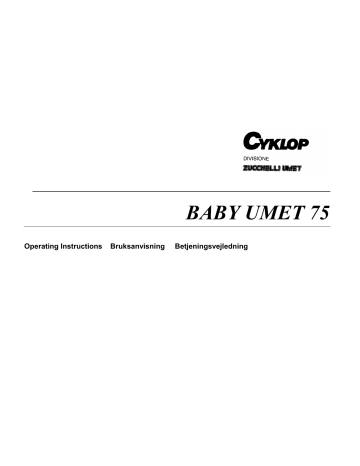 CYKLOP BABY UMET 75 Operating Instructions Manual | Manualzz