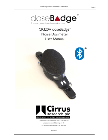Cirrus Research Dosebadge 5 User Manual | Manualzz