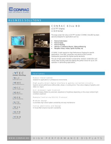 Conrac 6332 BD Technical Data | Manualzz