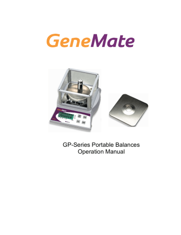 GeneMate GP-Series Operation Manual | Manualzz