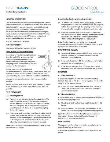 Biocontrol LIGHTNING MVP ICON Manual | Manualzz
