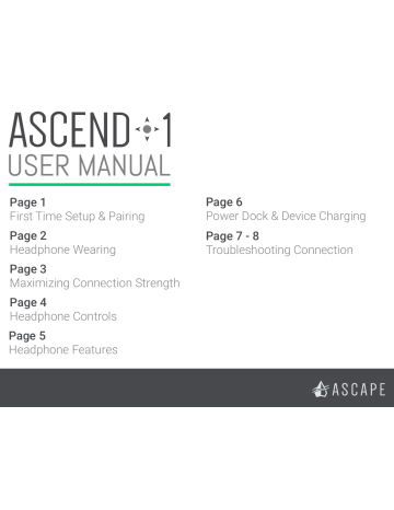 Ascape ascend 1 User Manual | Manualzz
