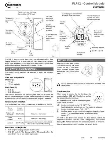 Flextherm FLP12 User Manual | Manualzz