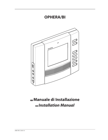 Bpt OPHERA/BI Installation Manual | Manualzz