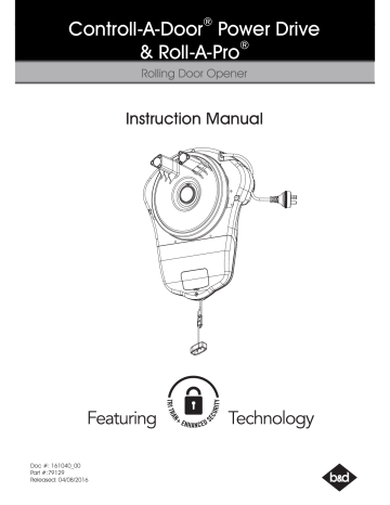 B&D Controll-A-Door P, Roll-A-Pro TB-5 Instruction Manual | Manualzz