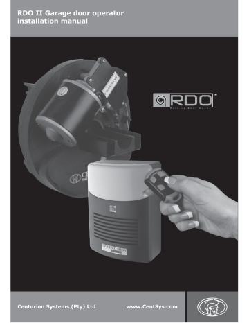 CENTURION SYSTEMS RDO II Installation Manual | Manualzz