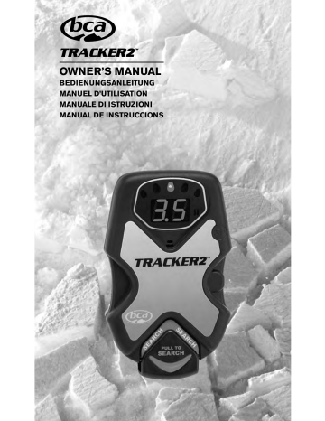 bca TRACKER2 Owner's Manual | Manualzz