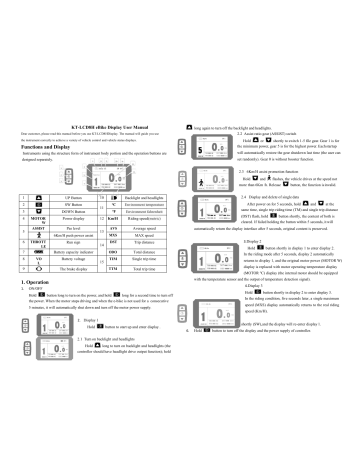 eBike KT-LCD8H User Manual | Manualzz