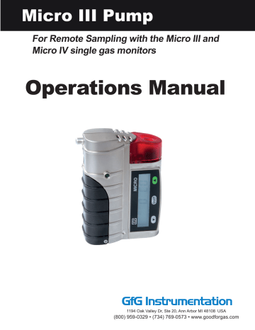 GfG Instrumentation Micro III Operation Manual | Manualzz