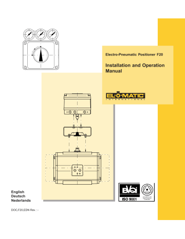 EL-O-MATIC POSIFLEX F20 Installation And Operation Manual | Manualzz