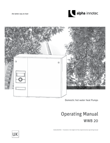 Alpha-InnoTec WWB 20 Operating Manual | Manualzz