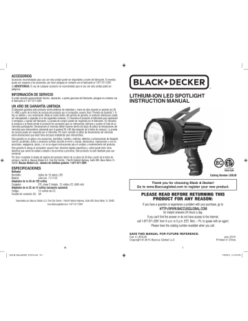 Black + Decker LEDLIB Instruction Manual | Manualzz