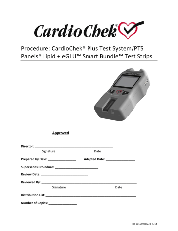 CardioChek PLUS User Manual | Manualzz