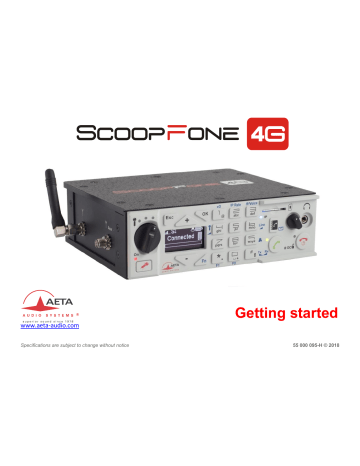 Aeta Audio Systems ScoopFone 4G Getting Started | Manualzz