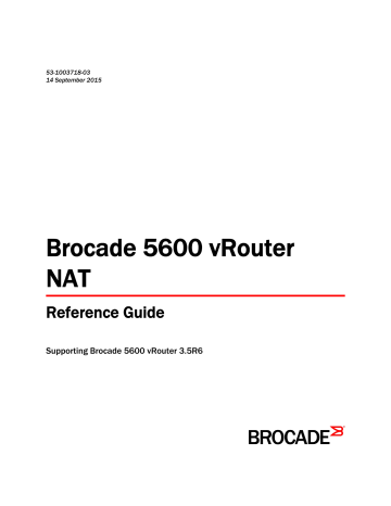 Brocade Communications Systems 5600 vRouter Reference Manual | Manualzz