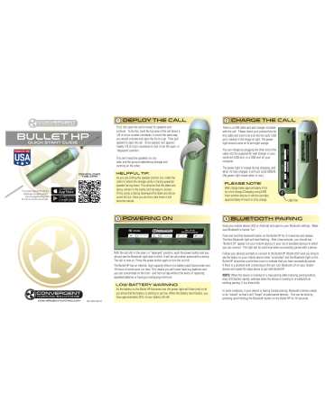 Convergent BULLET HP Quick Start Manual | Manualzz