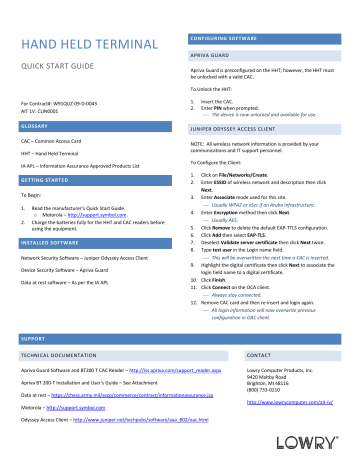 Apriva BT 200–T Installation And User Manual | Manualzz