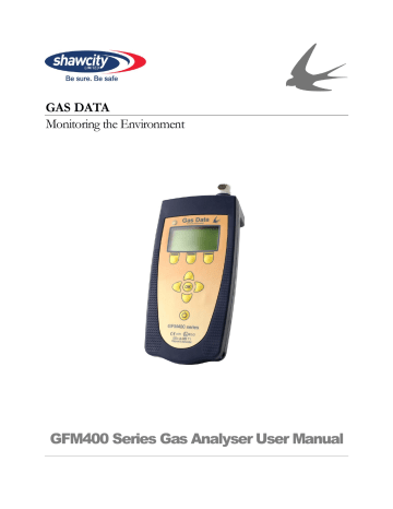 Gas Data GFM400 Series, GFM410, GFM420, GFM430 User Manual | Manualzz
