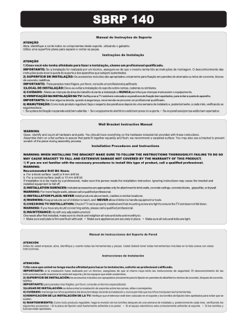 Brasforma SBRP 140 Instruction Manual | Manualzz